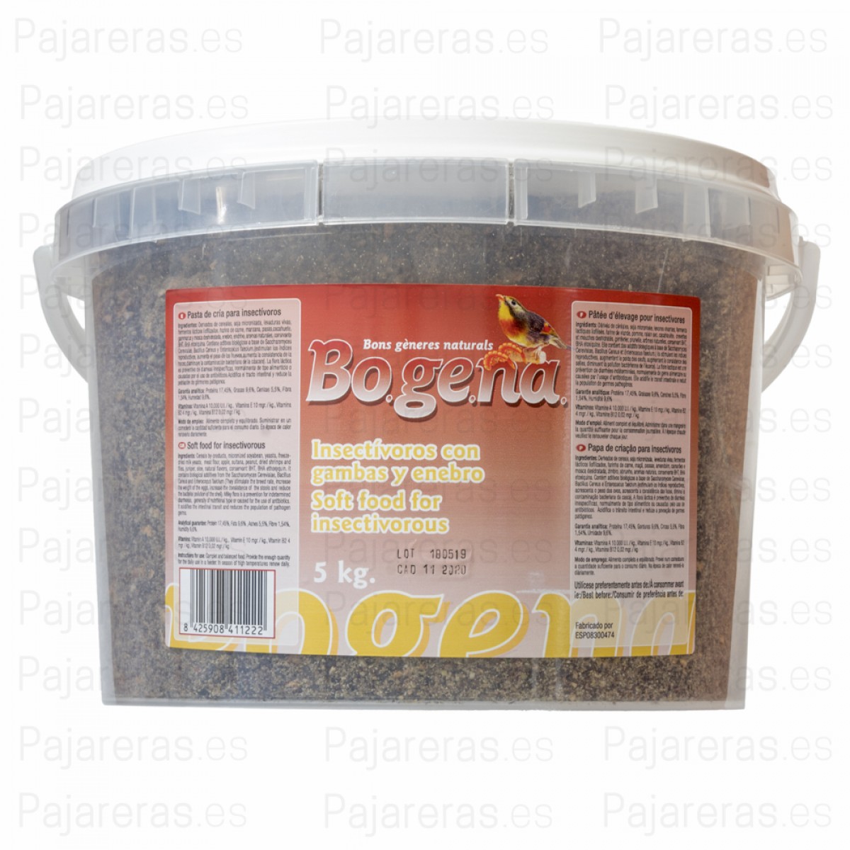 Pasta Bogena insectívoro con gambas y enebro